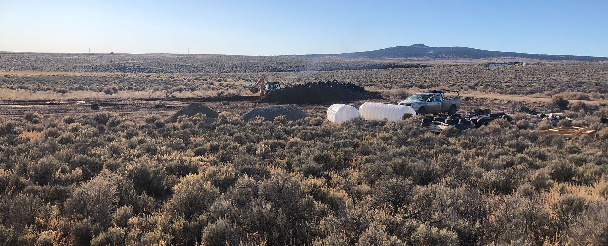 Day 1 Encounter Earthship Build Site Staging - Earthship Biotecture